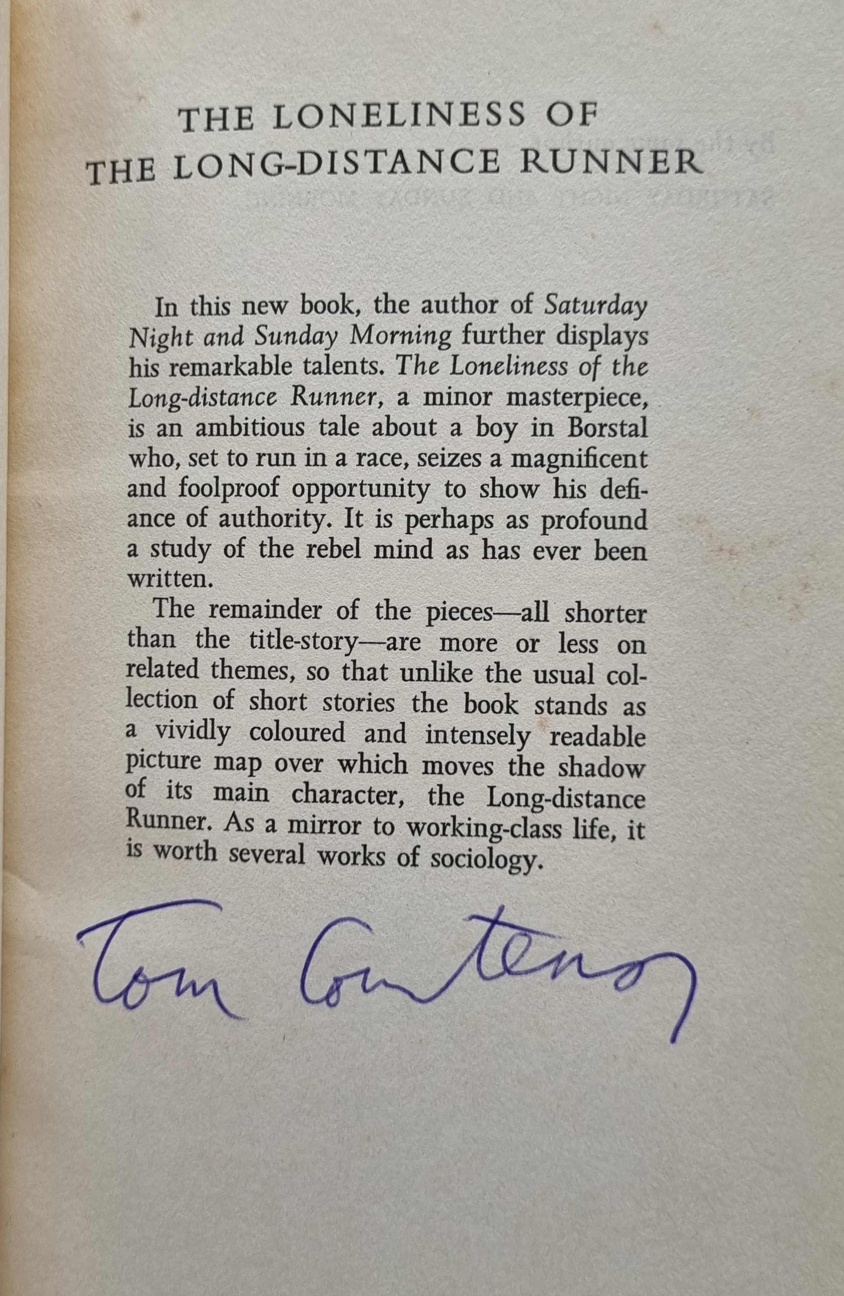 The Loneliness of the Long Distance Runner – WITH THE SCARCE WRAP ...